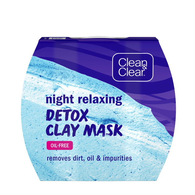 Clean & Clear Night Relaxing & Purifying Clay Face Mask, 1.7 Oz ...